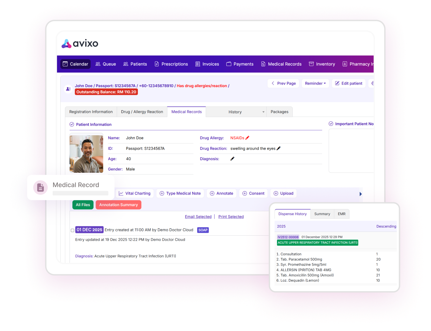 Avixo | Compliant Clinic Management System Software